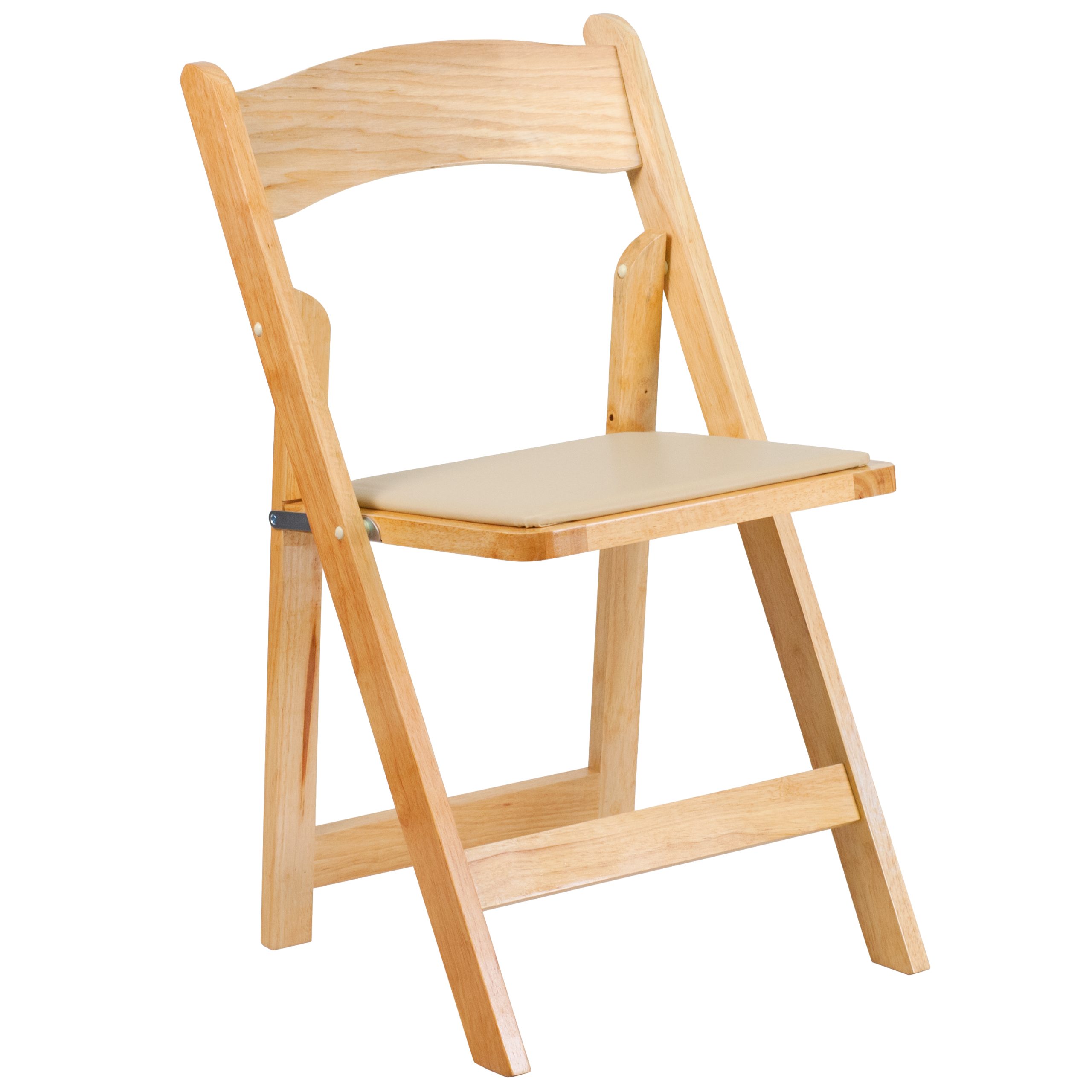 Chair, Natural Wood Padded - Covington Rental